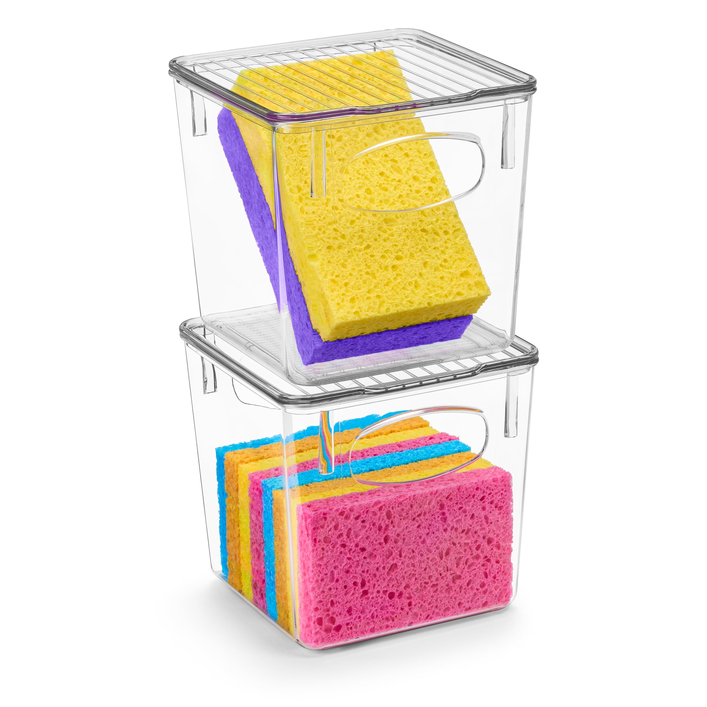 Sorbus Cleaning Supplies Clear Storage Containers with Lids for ...