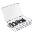 Sorbus Clear Cable Organizer Boxes with Lid, 5 Compartments for Cords ...