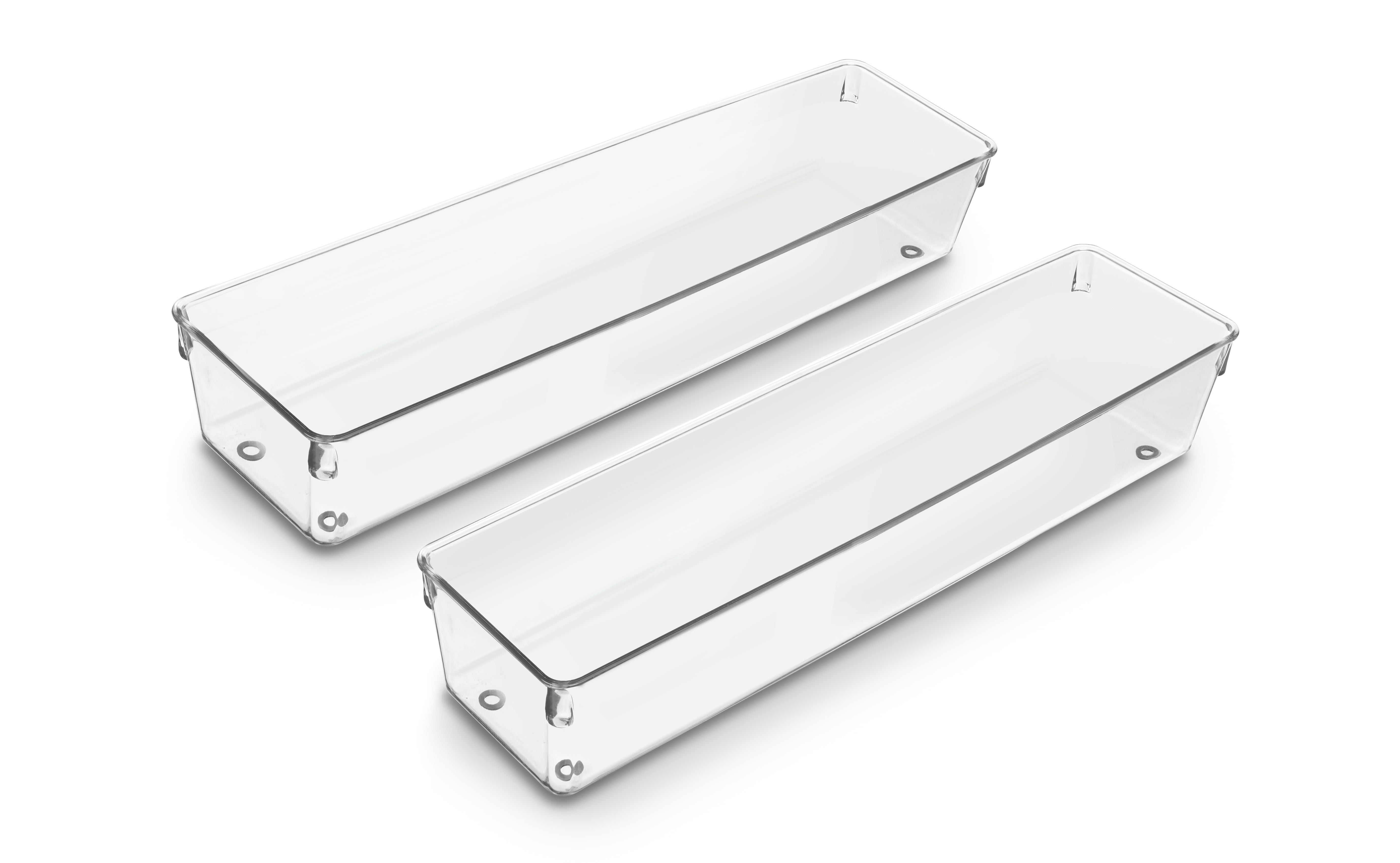 Sorbus Clear Drawer Organizer, Long BPA-Free Storage Tray, 2 pack ...