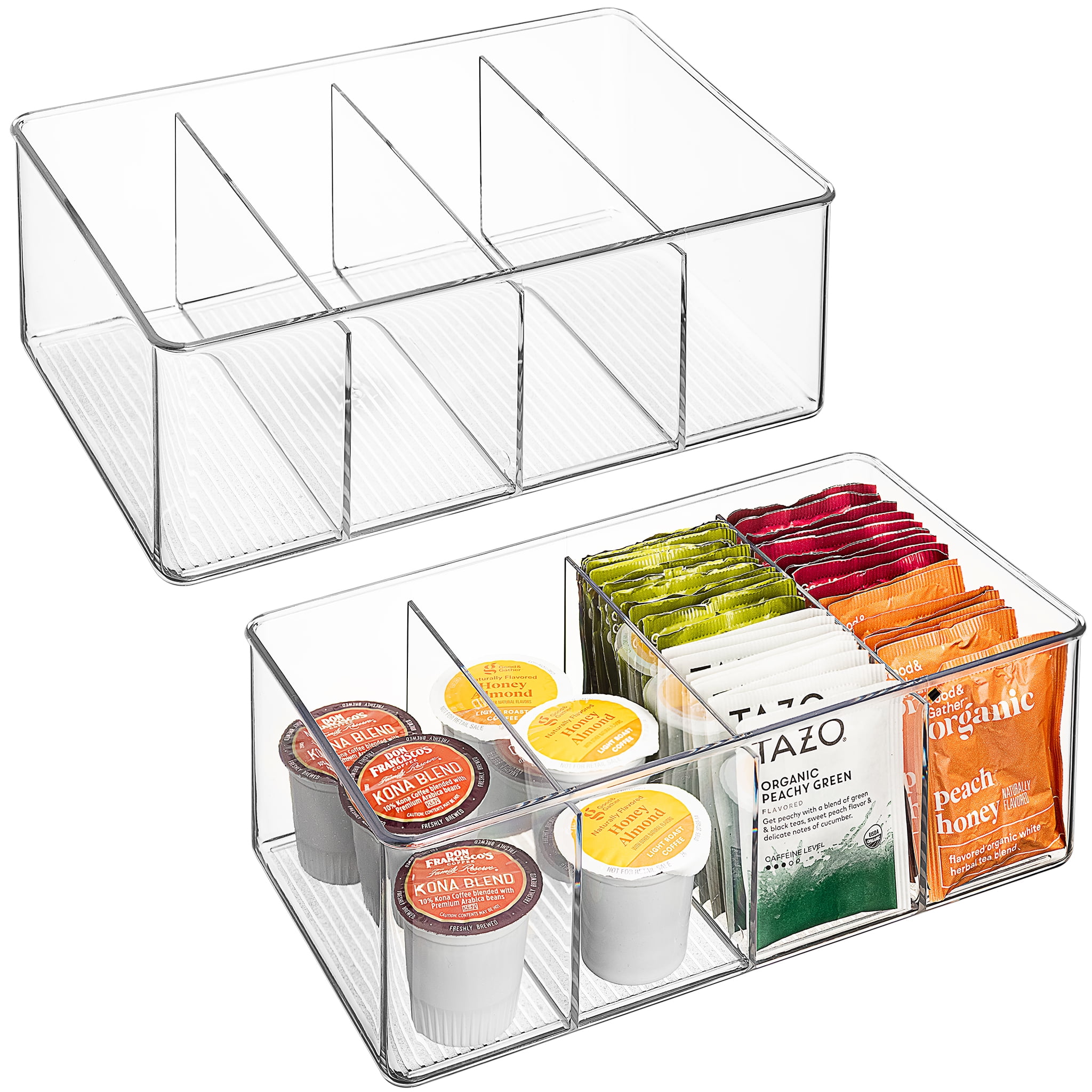 Sorbus Kitchen Holder Stackable Tea Organizer (Set of 2) - 8 Sections ...