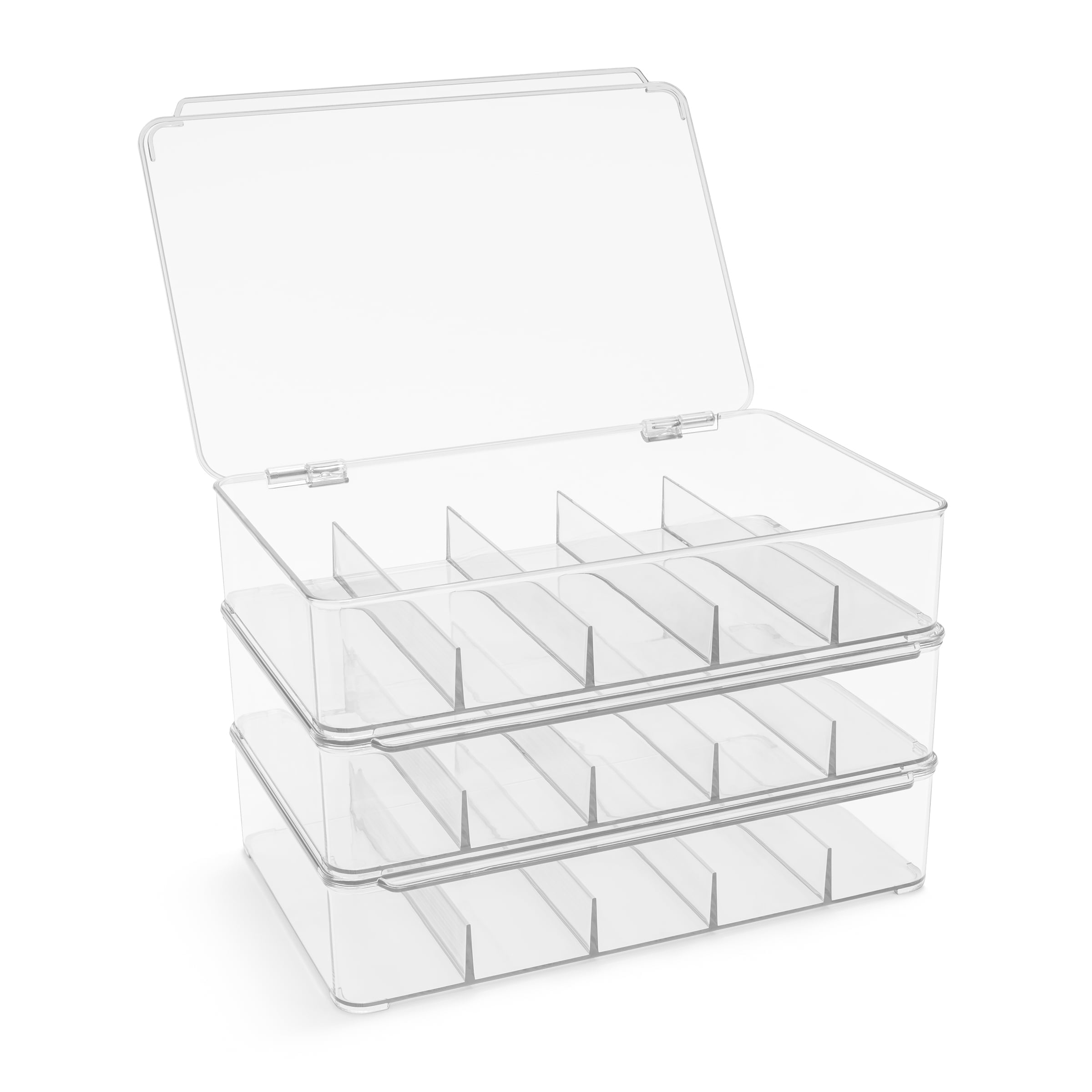 Sorbus Clear Storage Case - Multipurpose Stackable Organizers and ...