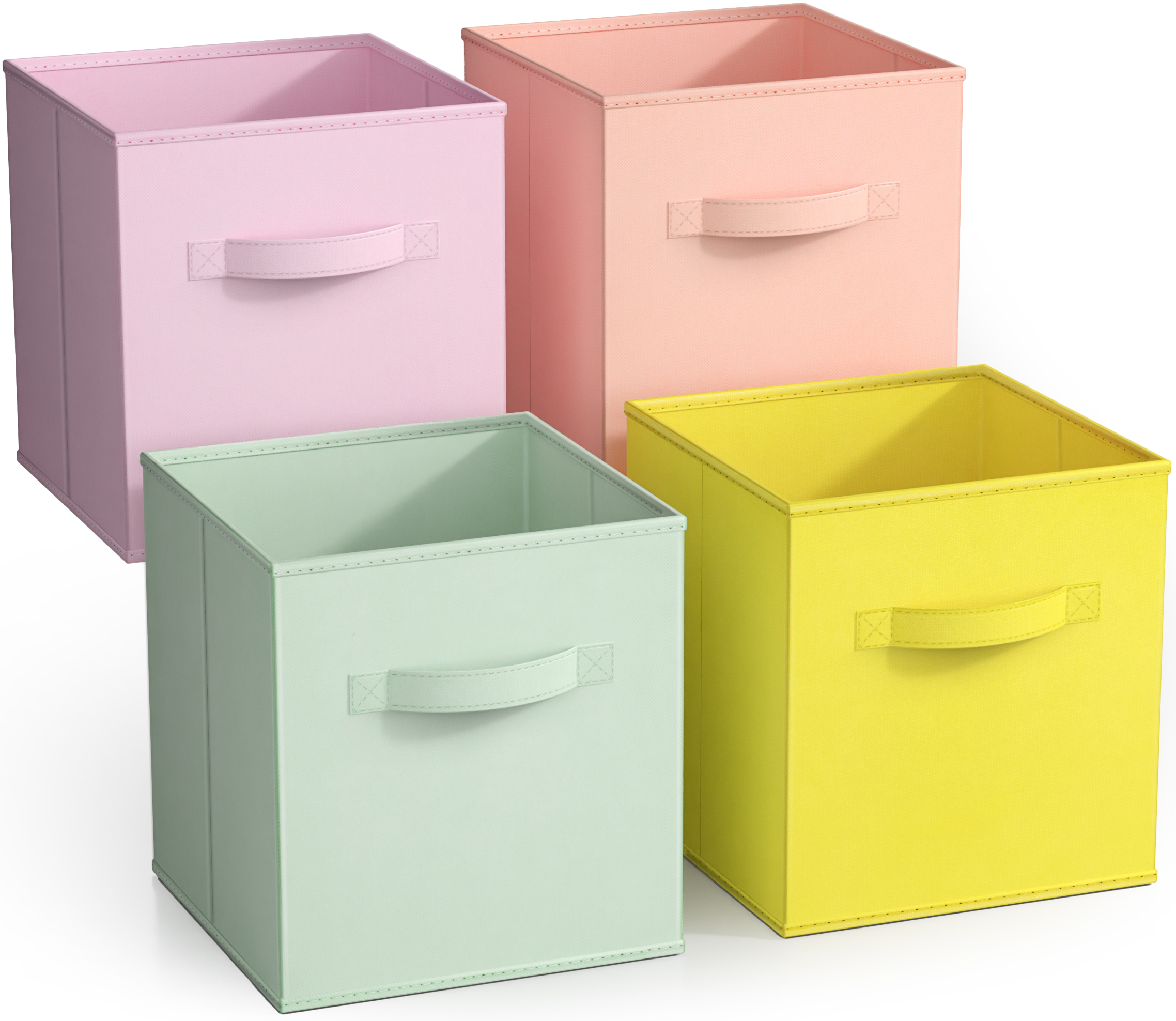 Sorbus Collapsible Cube Fabric Storage Bins (10" x 10"), 4 Pack, in ...