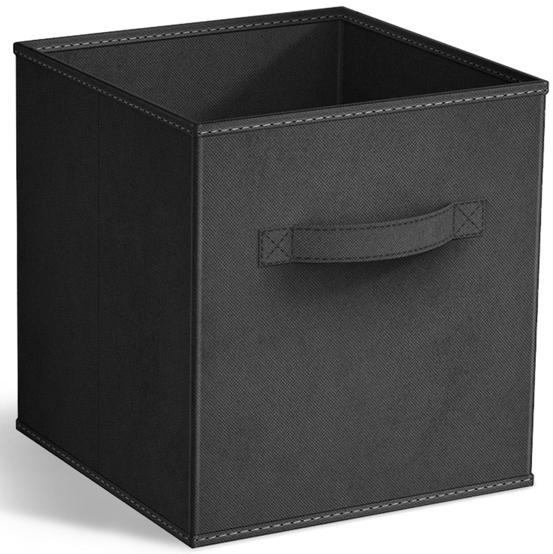 Sorbus Collapsible Fabric Cube Storage Bin (10.5" x 10.5"), Black ...