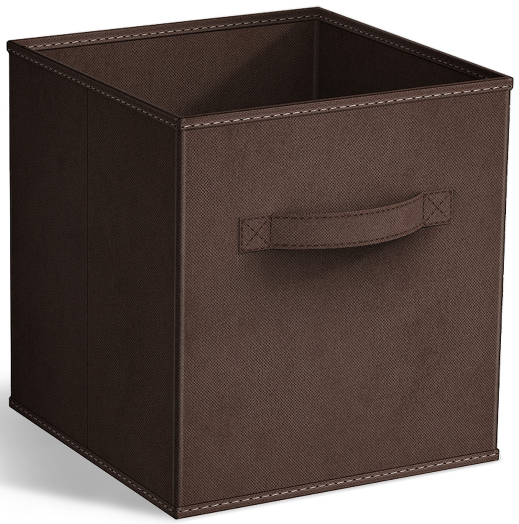 Sorbus Collapsible Fabric Cube Storage Bin (10.5" x 10.5"), Brown ...