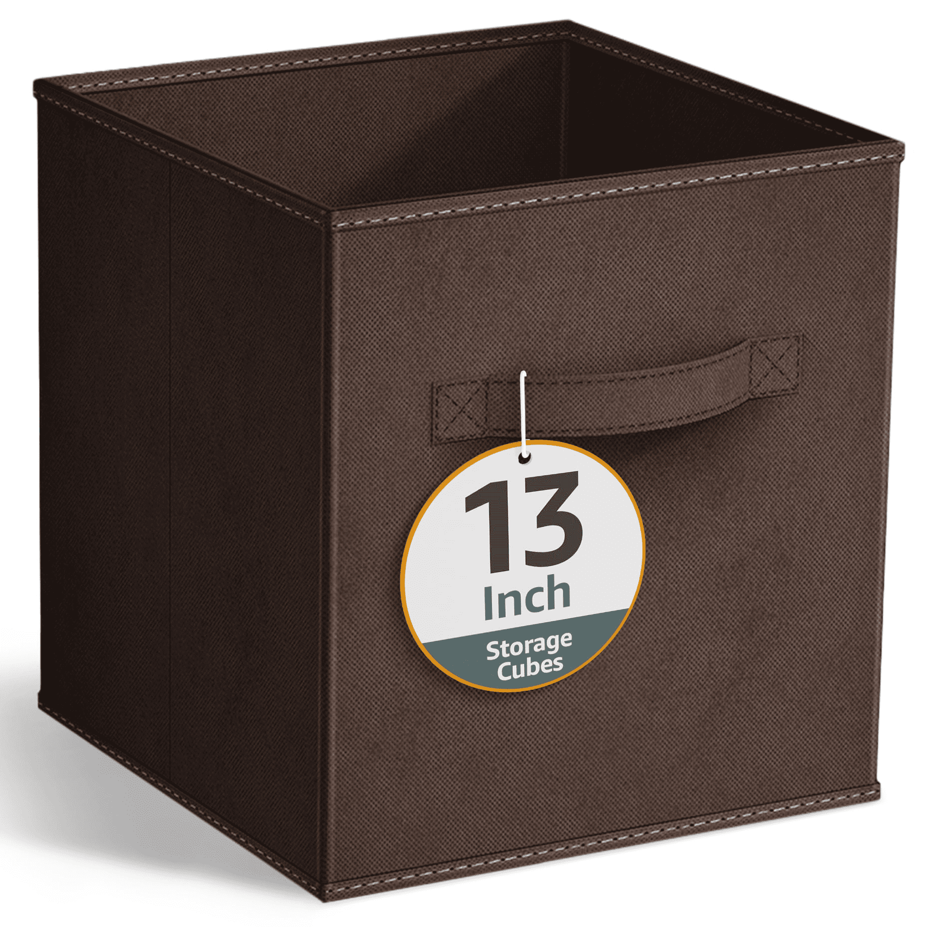 Sorbus Collapsible Fabric Cube Storage Bin (13" x 13"), Brown - Walmart.com