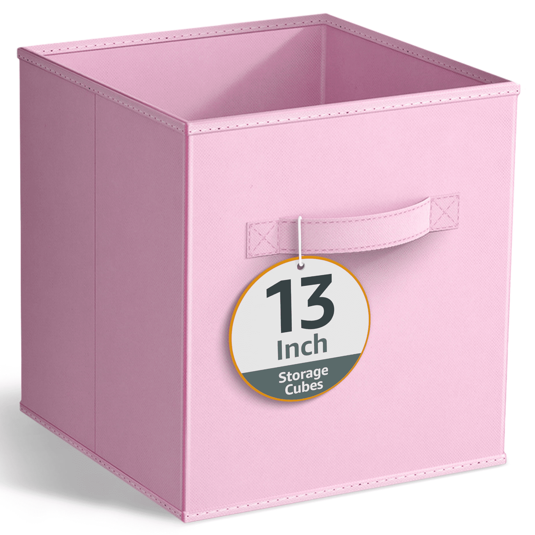 Sorbus Collapsible Fabric Cube Storage Bin (13" x 13"), Pastel Pink ...