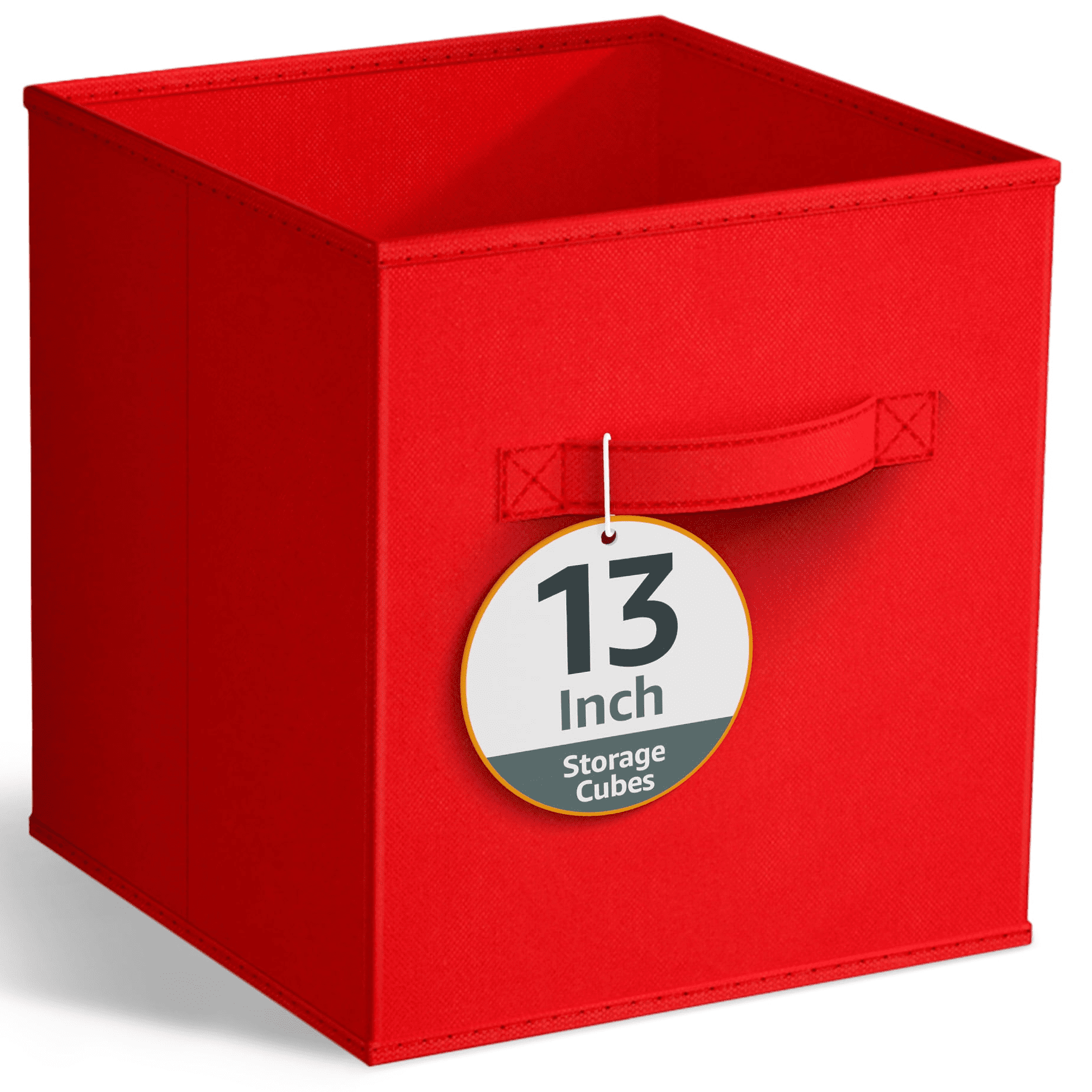 Sorbus Collapsible Fabric Cube Storage Bin (13" x 13"), Red - Walmart.com