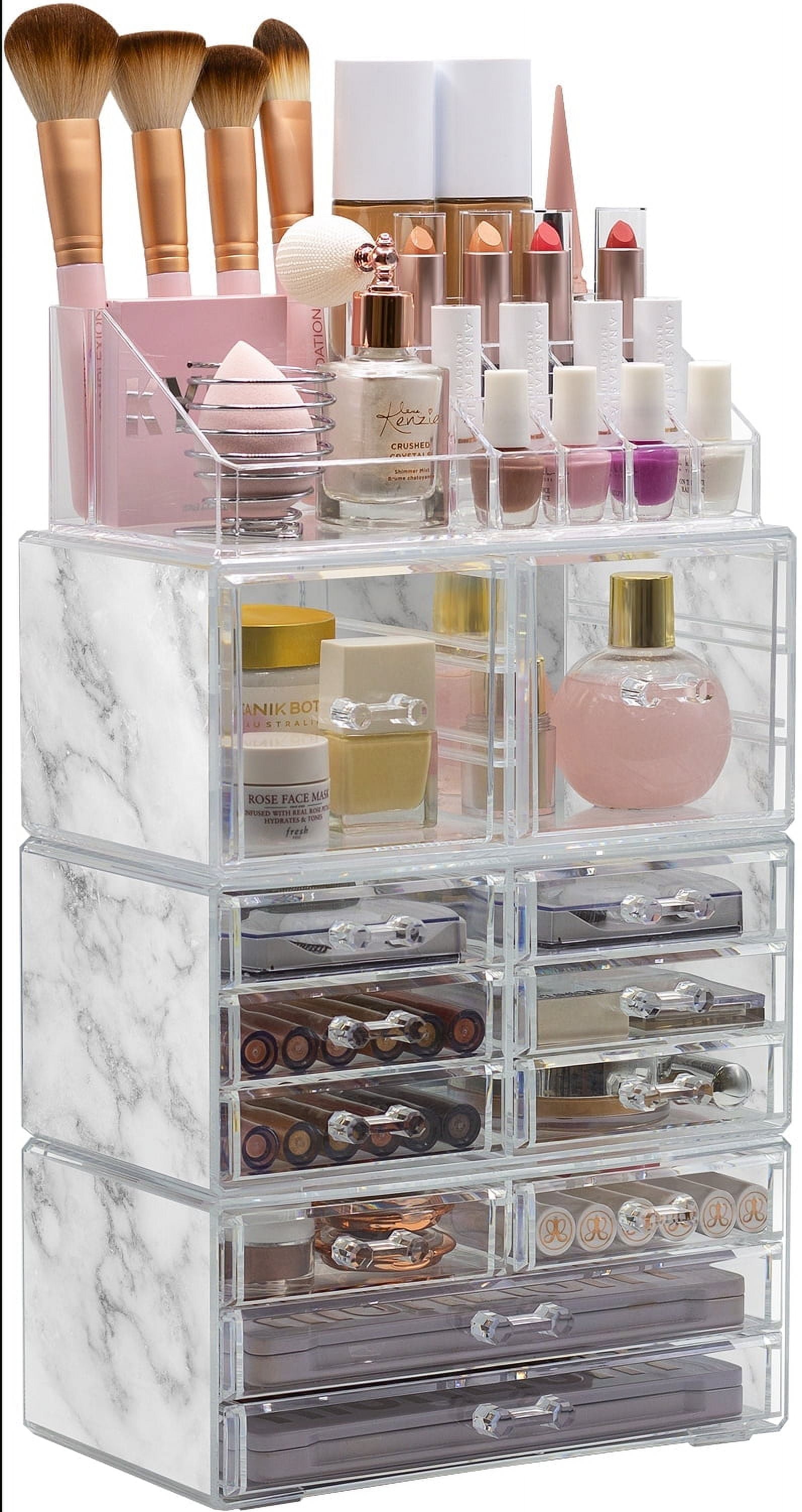 Sorbus Cosmetic Makeup and Jewelry Storage Case Tower Display Organizer ...