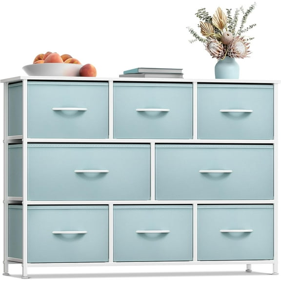 Sorbus 7 Drawer Dresser Storage Chest for Kids Bedroom with Fabric Bins ...