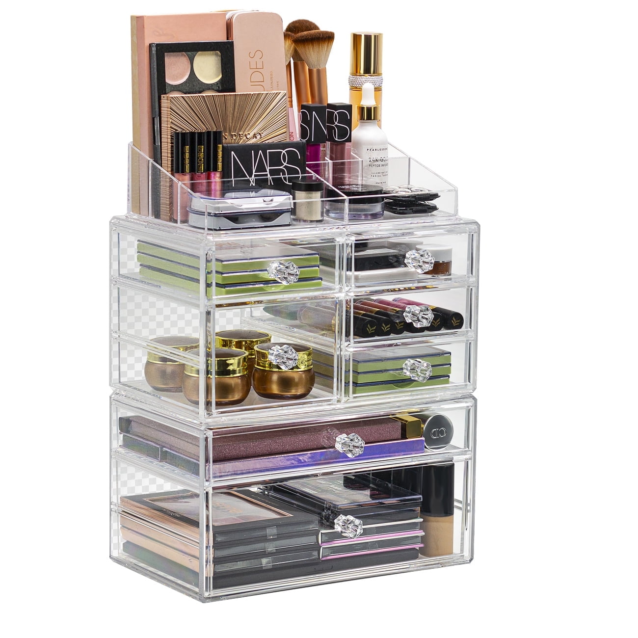 Sorbus Elegant Cosmetics Makeup and Jewelry Storage Case Display Set ...