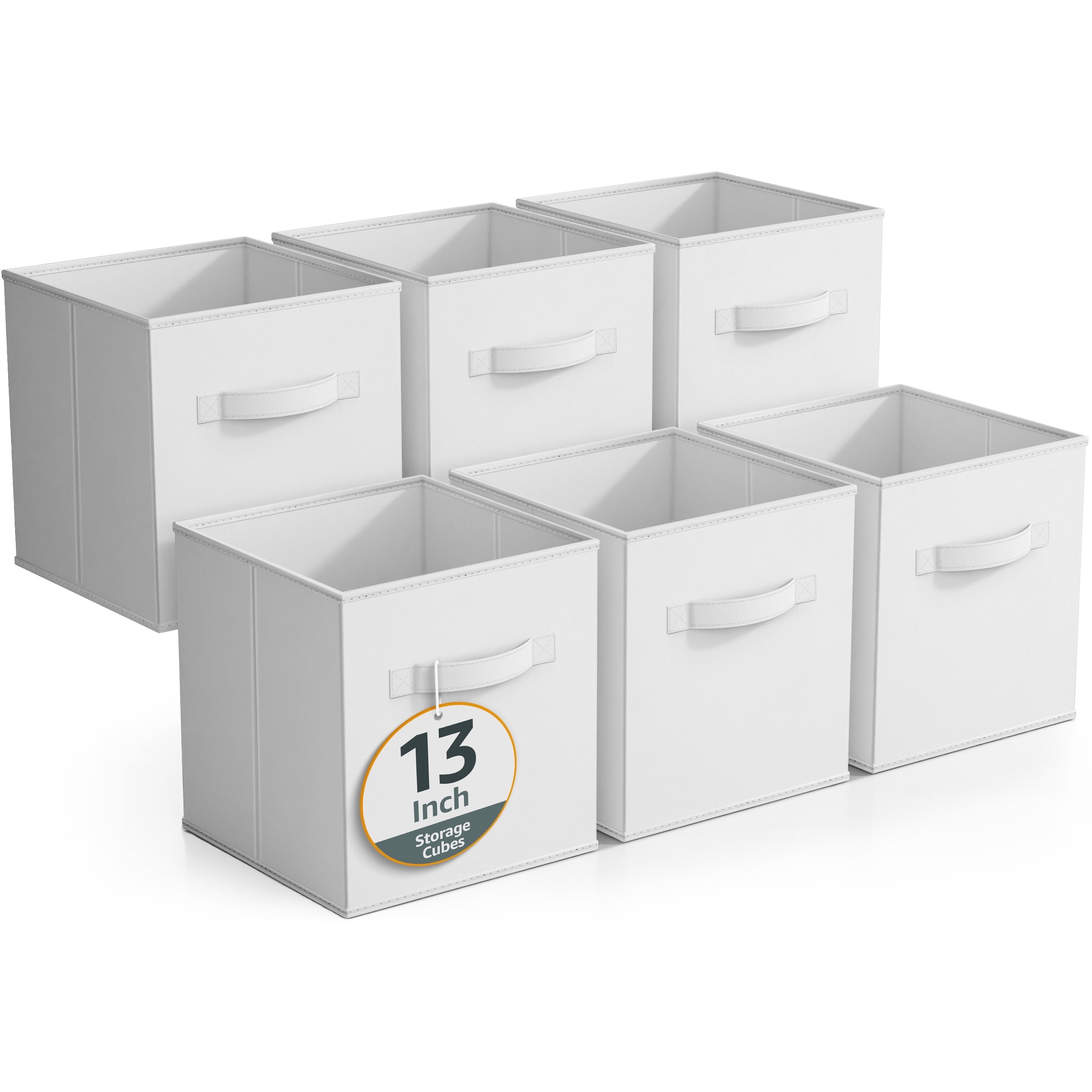 Sorbus Fabric Storage Cubes - 6 Foldable Storage Bins for Organizing ...