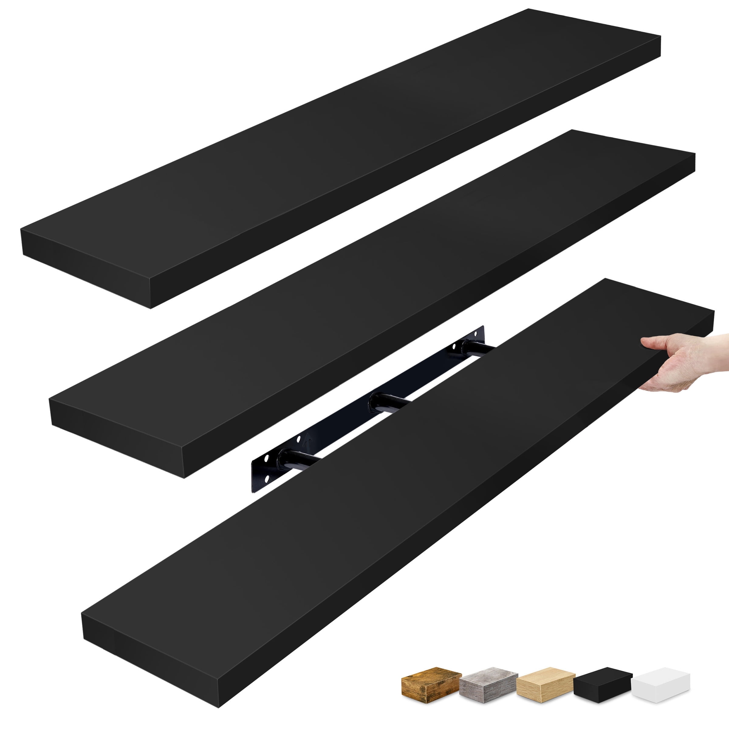 Sorbus Floating Shelves for Wall - 3 Extra Long Floating Shelves for ...