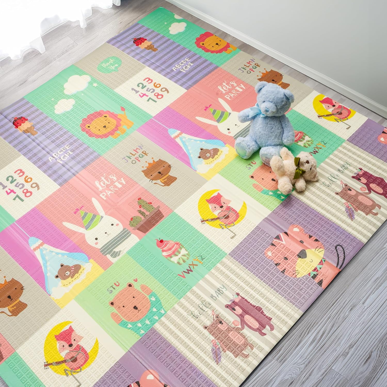 Sorbus Foldable Baby Play Mat, Kids Foam Mats for Floor with Travel Bag ...