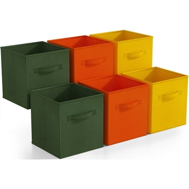 Sorbus Fabric Storage Bins 13" Foldable Cubes With Handles For Pantry ...