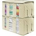 Sorbus Foldable Storage Bag Organizers, 3 Sections, Great for Clothes ...
