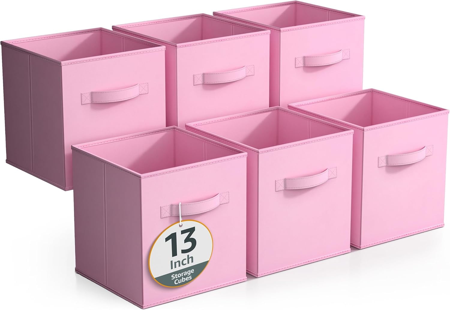 Sorbus Foldable Storage Cubes - 6 Fabric Baskets for Organizing Pantry ...