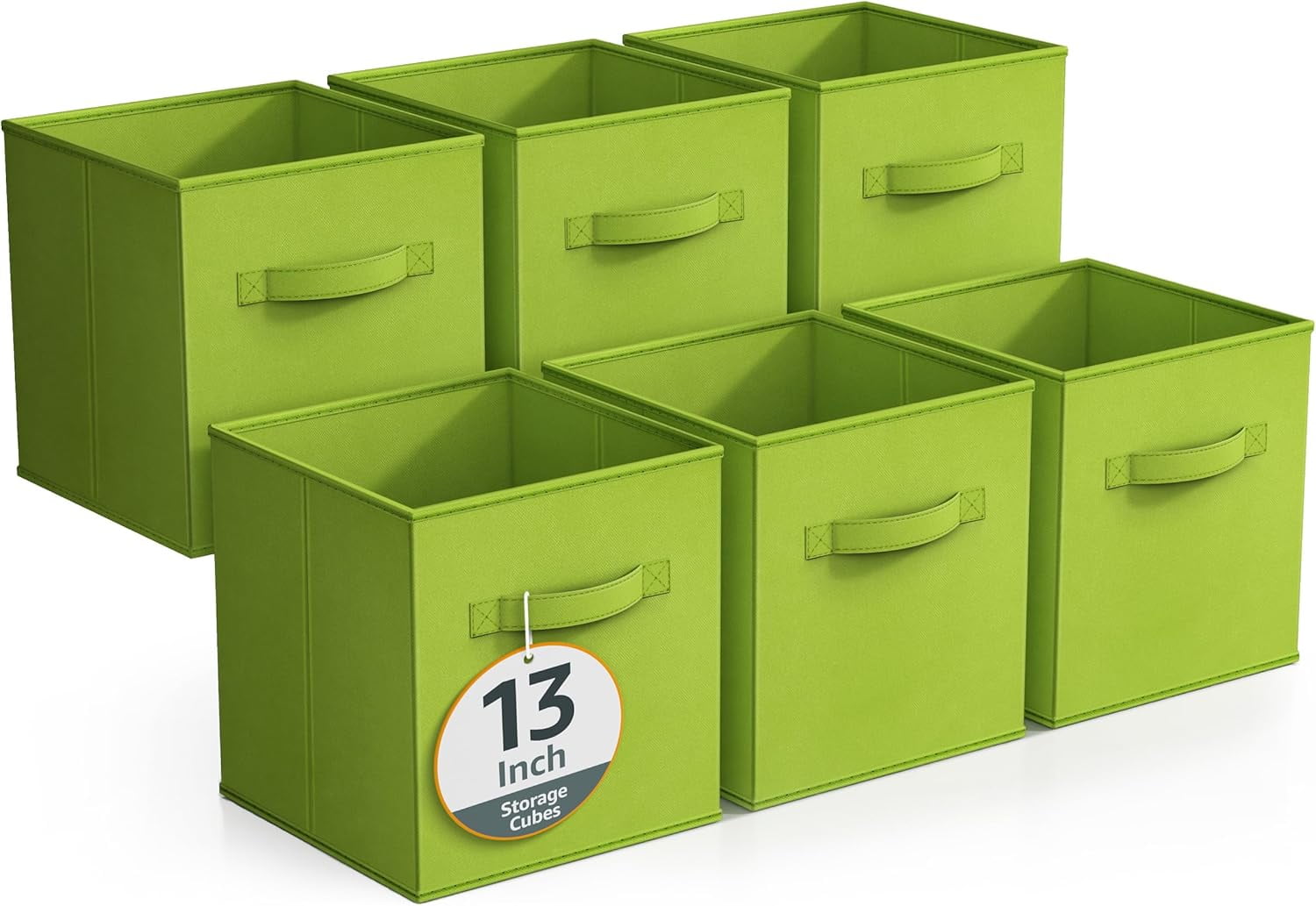 Sorbus Foldable Storage Cubes - 6 Fabric Baskets for Organizing Pantry ...