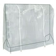 Sorbus Garment Rack Cover, 6 Ft Transparent Clothes Rail Cover, Clothes ...