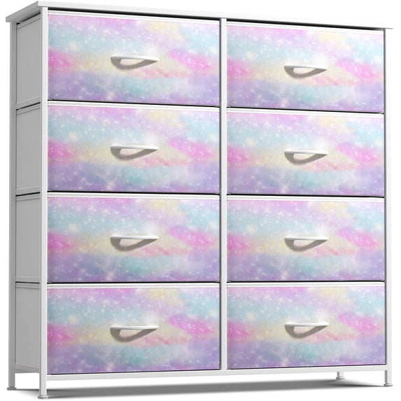 Sorbus Kids 8-Drawer Dresser Storage Tower, Steel Frame, Wood Top ...
