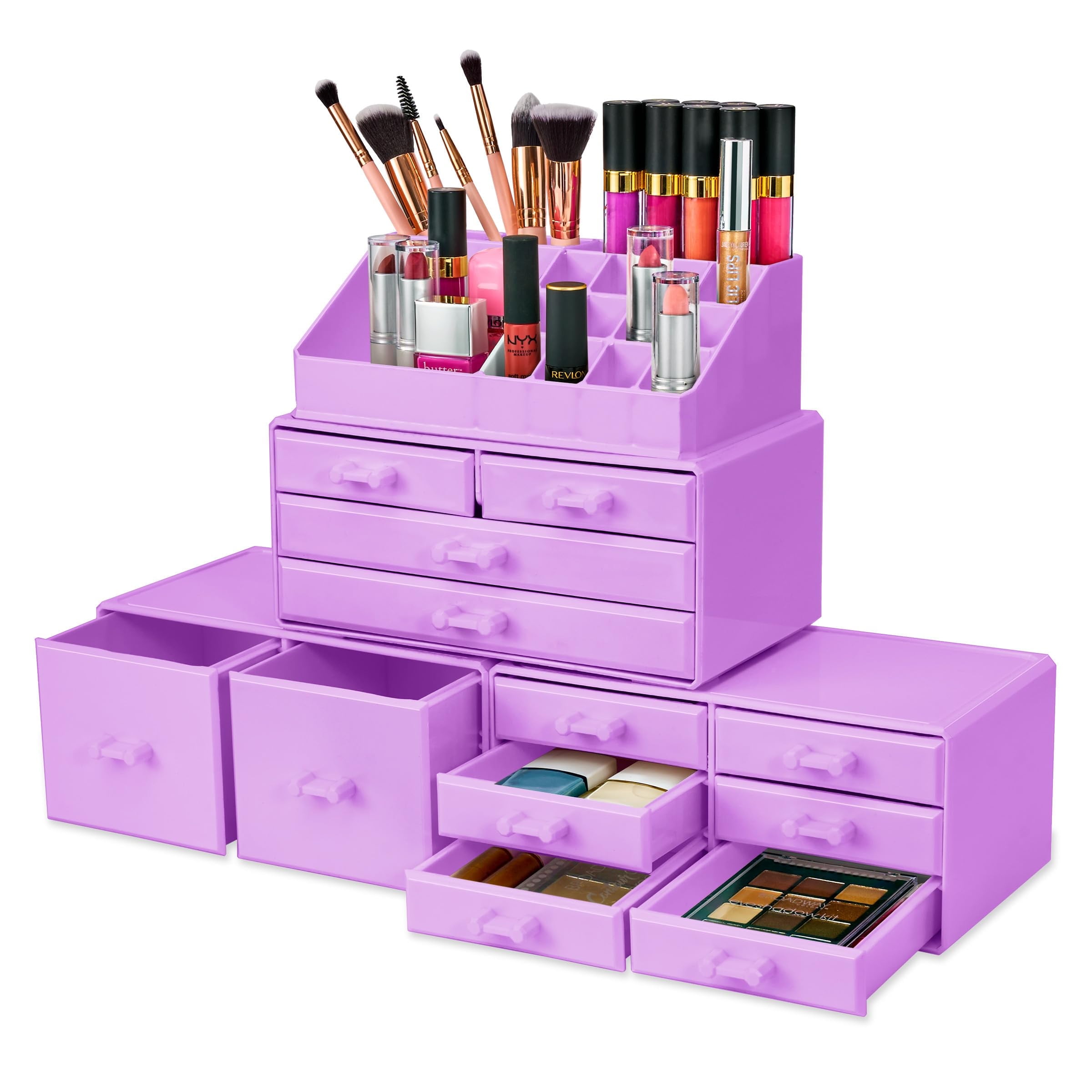 Sorbus Large Makeup Organizer - Stackable Jewelry & Makeup Organizer ...