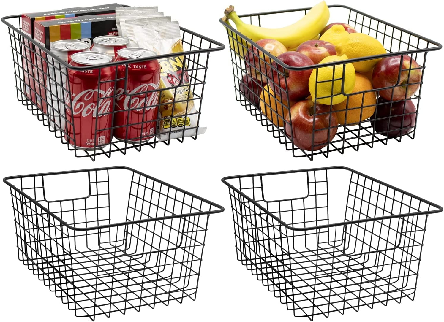 Sorbus Metal Wire Storage Cabinet Baskets, Kitchen Pantry Organizer ...