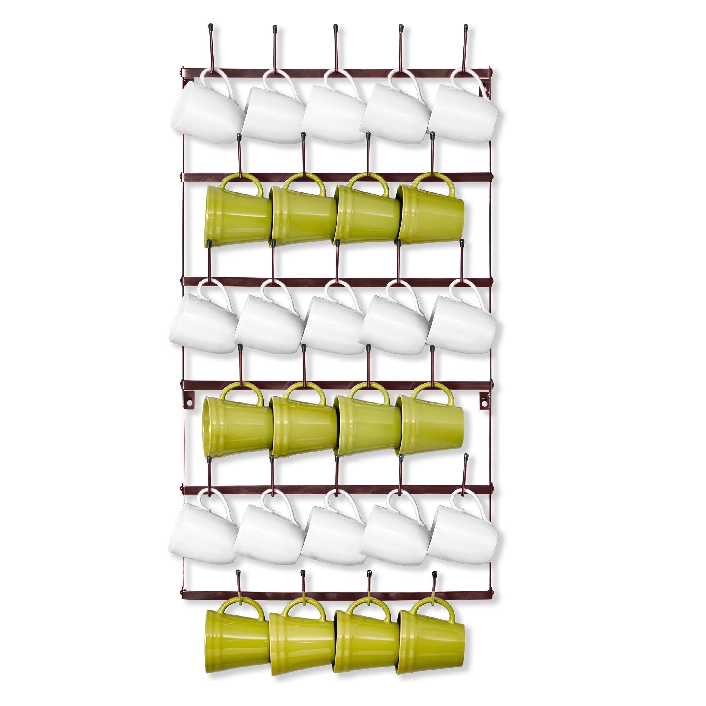 Sorbus Mug Rack for Wall - Large Rustic Coffee Mug Holder Wall Mount ...
