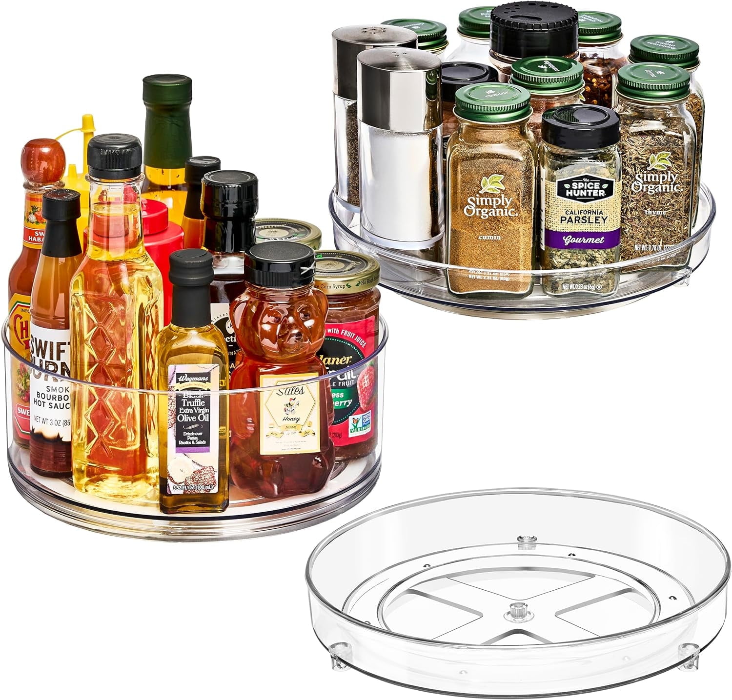 Sorbus Rotating Lazy Susan Turntable Set - Organizer for Cabinet Pantry ...