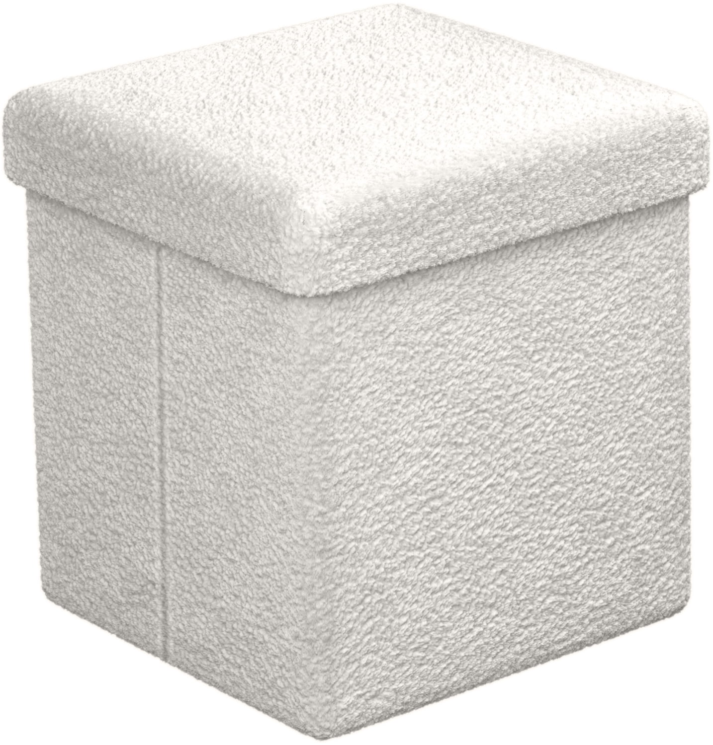 Sorbus Sherpa Storage Ottoman – Foldable Cube Pouf Stool for Bedroom ...