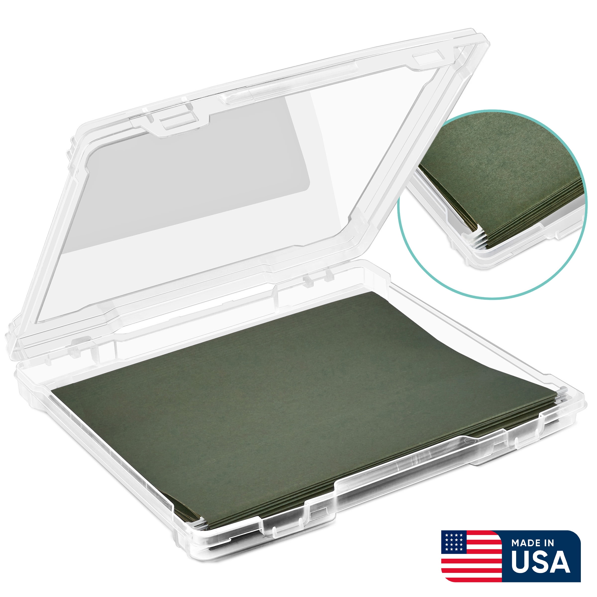 Sorbus Single-Piece Thin Hanging File Organizer Bin Clear Plastic ...