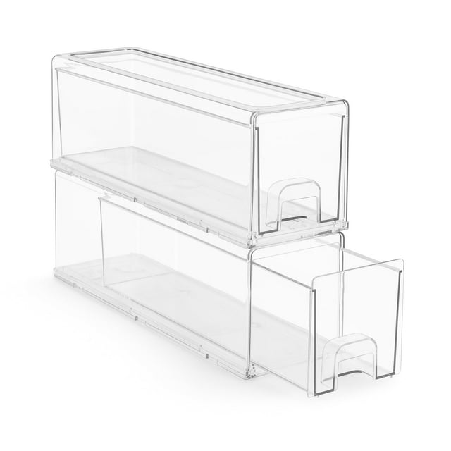 Sorbus Small Clear Stackable Storage Drawers, Plastic Storage Drawers ...