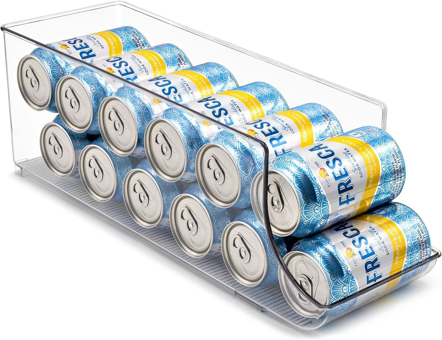 Sorbus Soda Can Organizer for Refrigerator - 12 Can Drink Dispenser ...