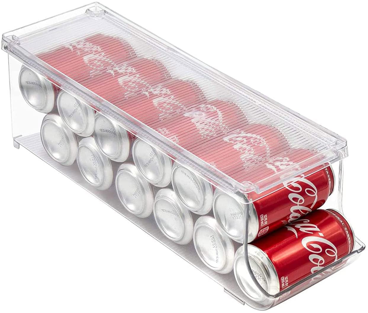 Sorbus Soda Can Organizer for Refrigerator Can Holder with Lid for ...