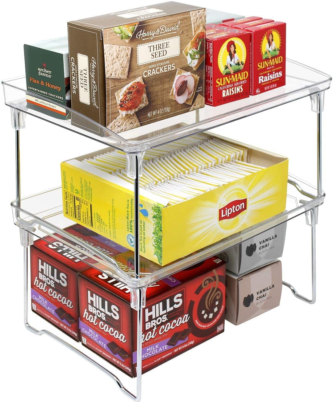 Sorbus Stackable Shelves for Cabinets & Countertop - Storage Shelf ...