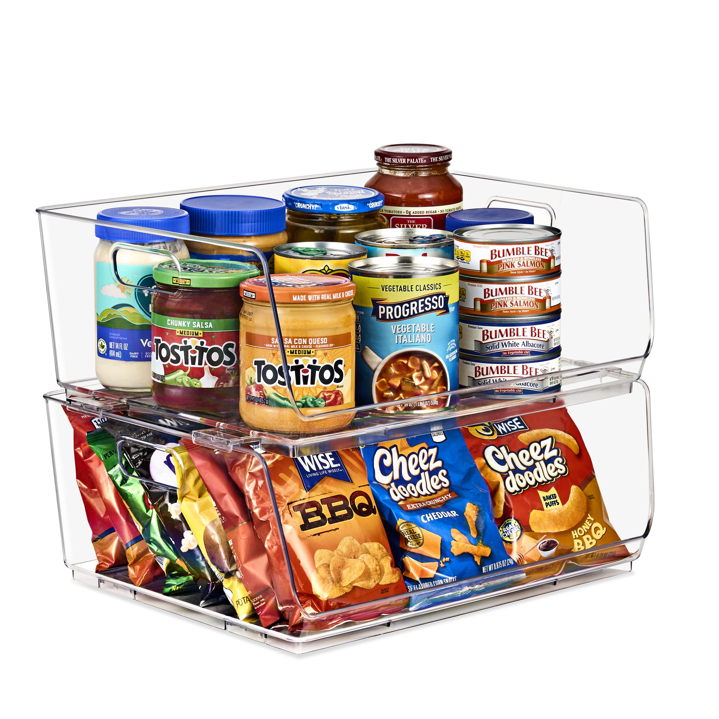 Sorbus Stackable Clear Acrylic Storage Bins, Open Front Organizers for ...