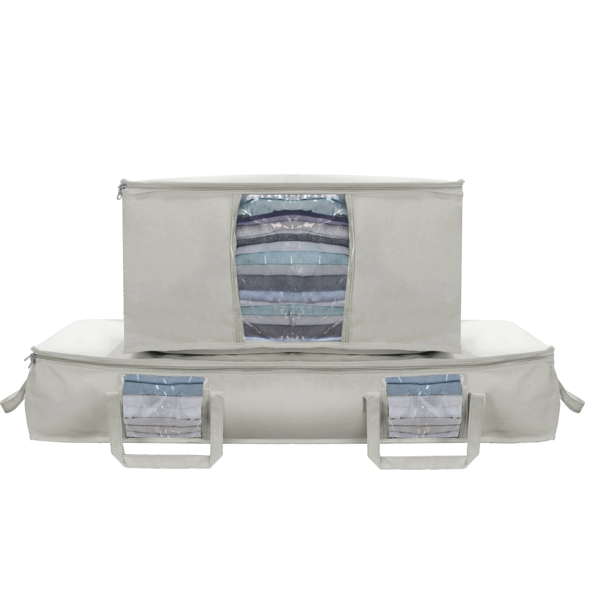 Sorbus Storage Bag Organizer Set, Clear Window Panels, Carry Handles ...