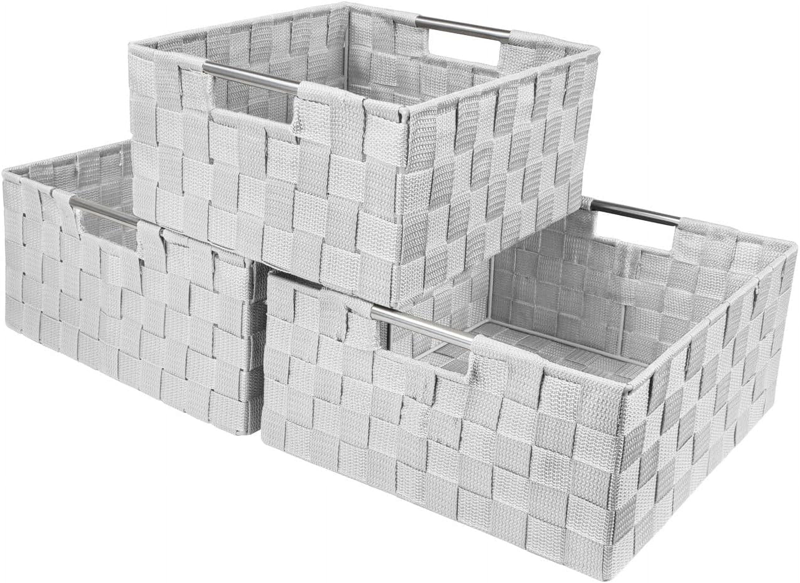 Sorbus Storage Box Woven Basket Bin Container Tote Cube Organizer Set ...