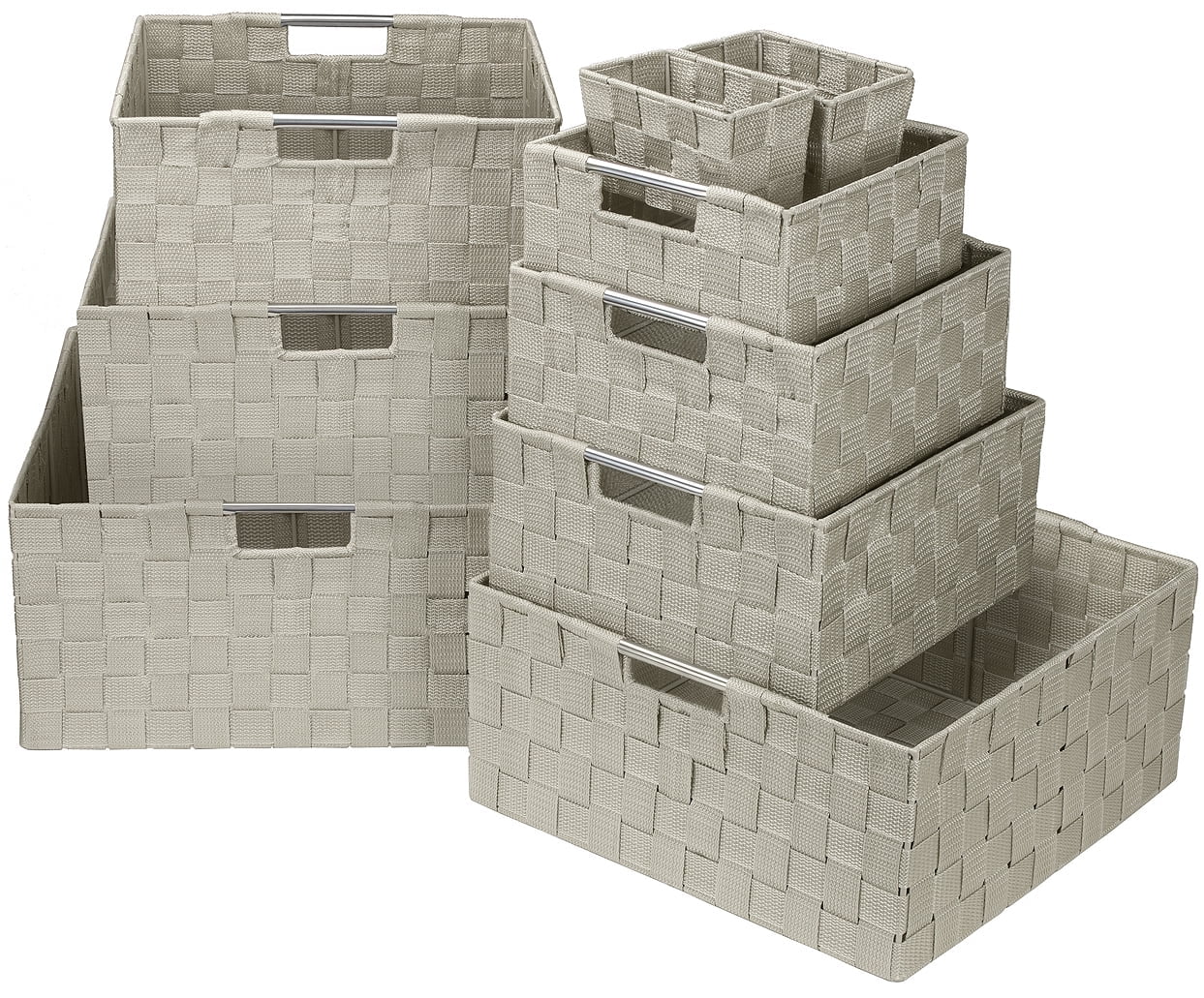 Sorbus Storage Box Woven Basket Bin Container Tote Cube Organizer Set ...