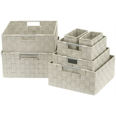 Whitmor Woven Strap Storage Baskets - Set of 3 - Espresso - Walmart.com