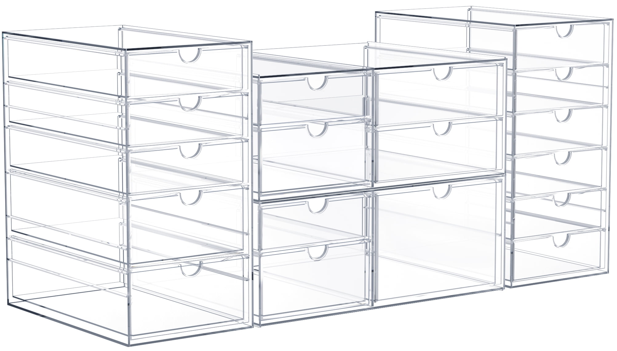 Sorbus Storage Organizers With 18 Drawers, Multipurpose Acrylic Drawers ...