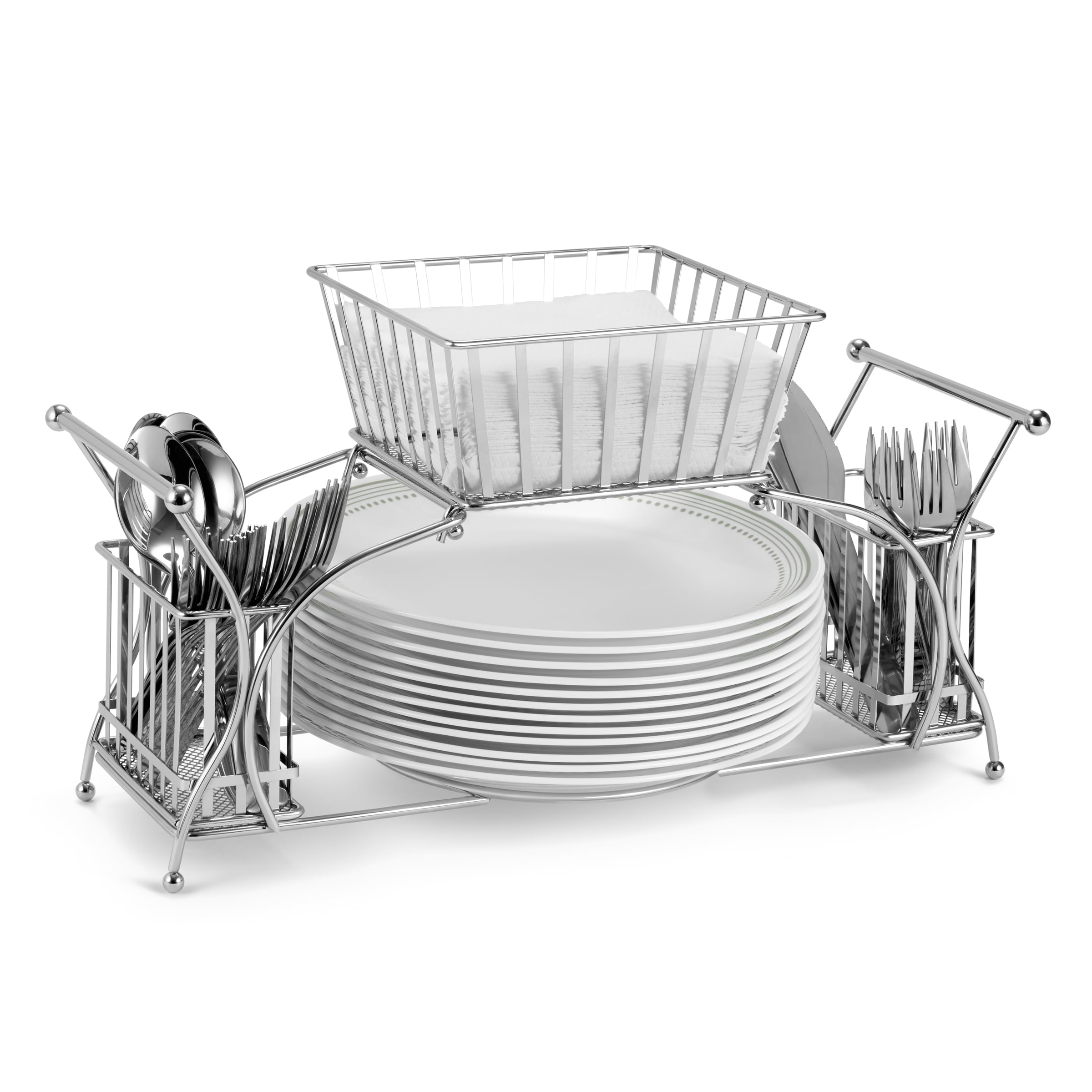Sorbus Utensil Caddy — Use For Napkin, Cutlery, Plate Holder ...