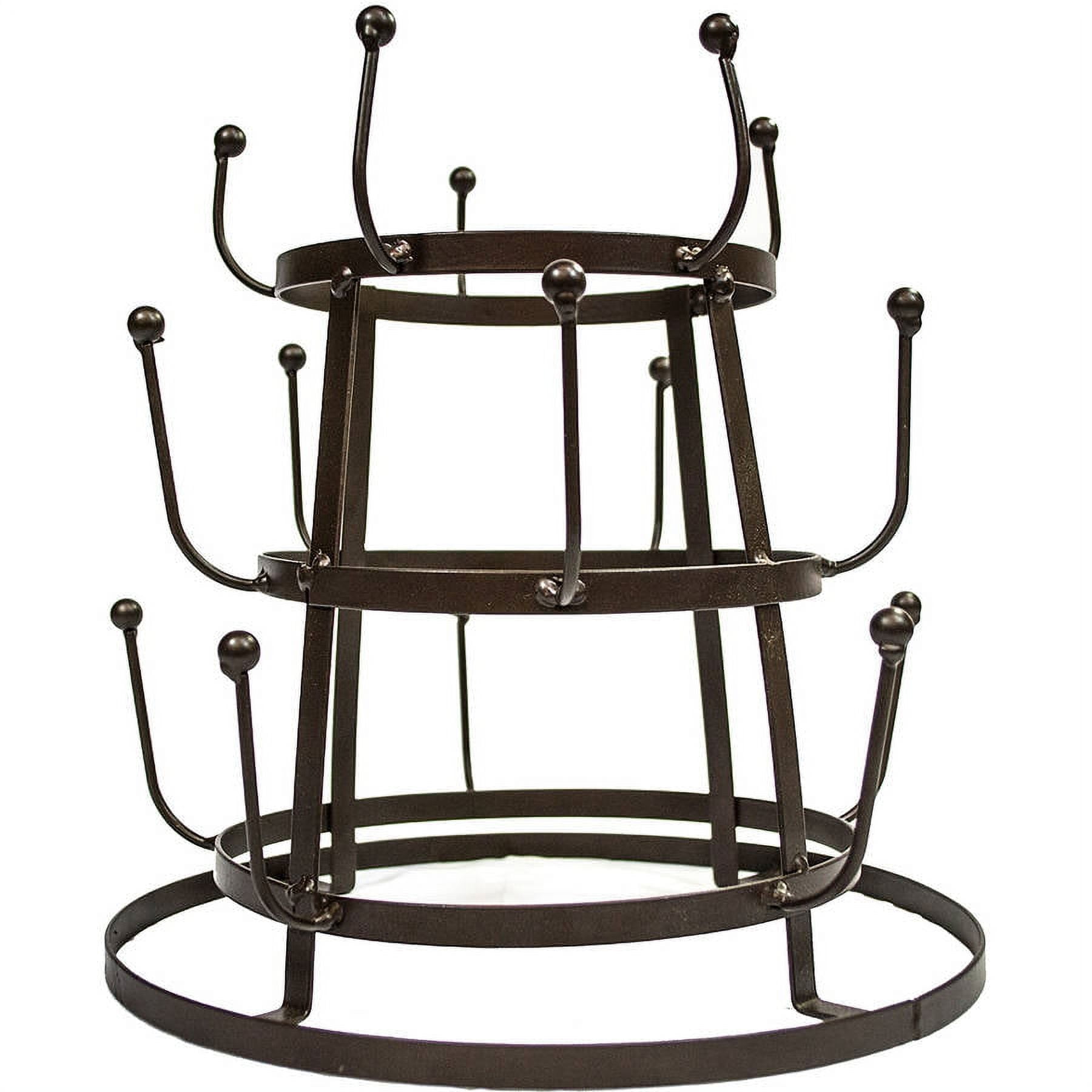 Sorbus Vintage Rustic Brown Iron Mug/Cup/Glass Bottle Organizer Tree ...