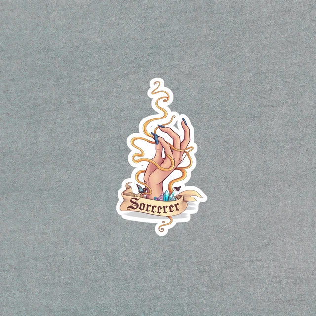 Sorcerer Magic Hand Sticker Witchy Pastel Goth Aesthetic Decalphone ...