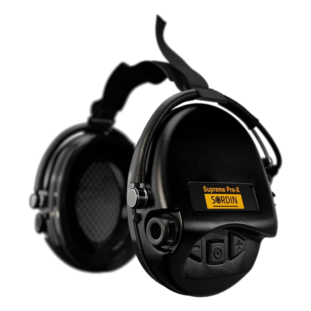 Sordin Supreme Pro-X Electronic Hearing Protector, Black PVC Neckband ...