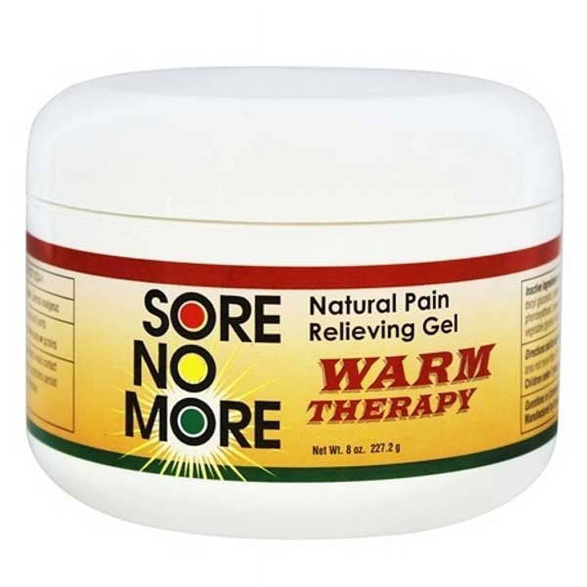 Sore No More Warm Therapy Gel - 8 Ounce Jar for Muscle Relief, Joint ...
