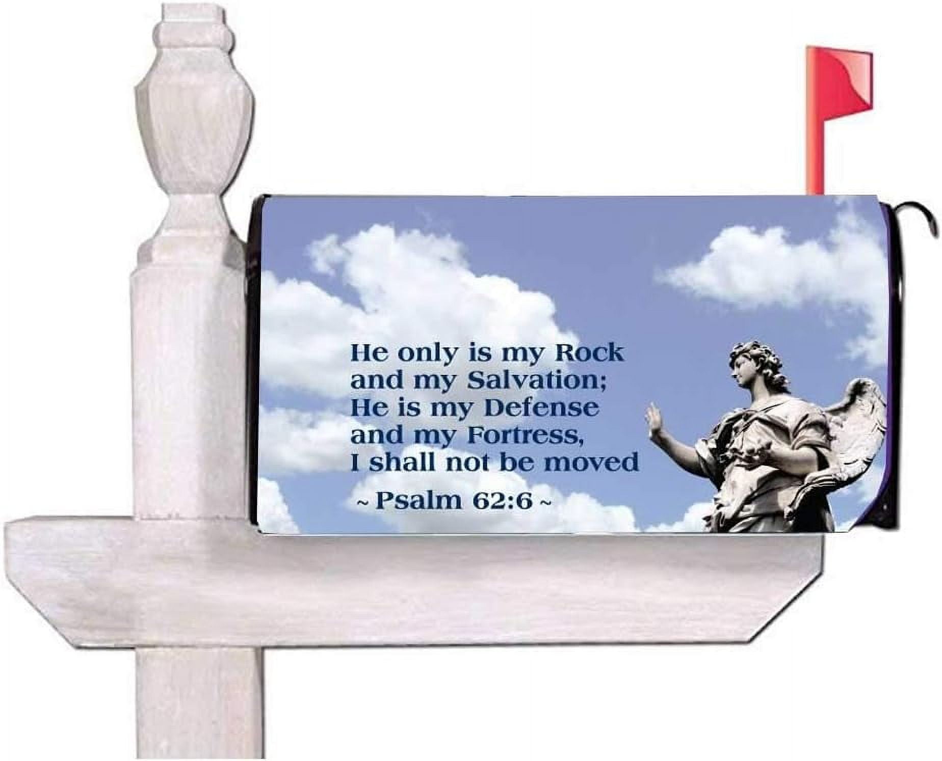Sore Oudoor Mailbox Cover - Religious, Psalm 62:6, Magneic Mailbox ...