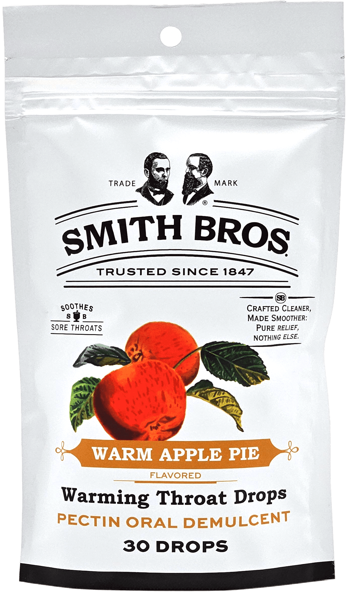 Smith Brothers Sore Throat Lozenges with Pectin, Warming Apple Pie, 90 ...