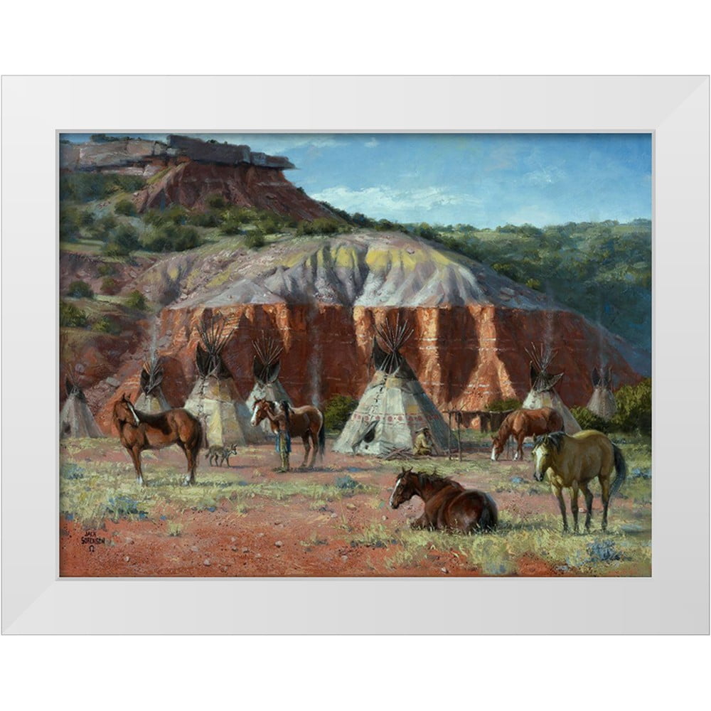 Sorenson, Jack 14x12 White Modern Wood Framed Museum Art Print Titled ...