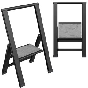 COSCO Commercial 3-Step Foldable Adult Ladder with Safety Rail, 300 lb ...