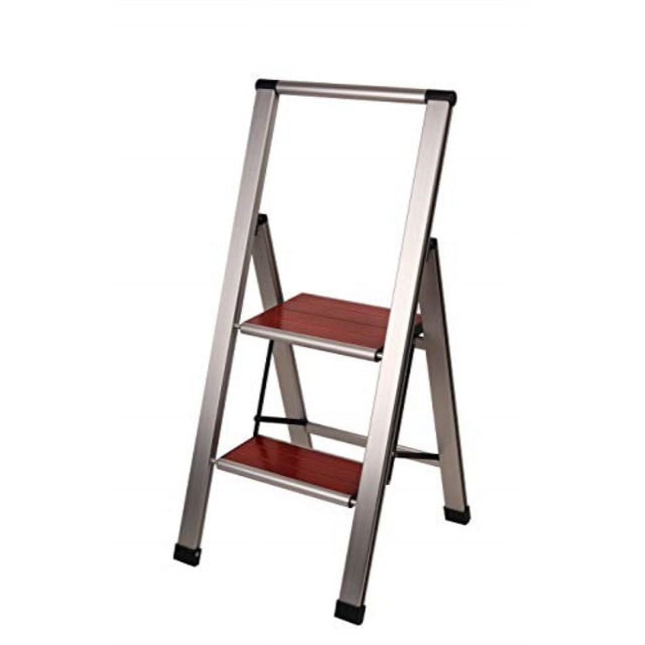 Sorfey 2-Step Folding Step Ladder Aluminum Foldable Step Stool ...