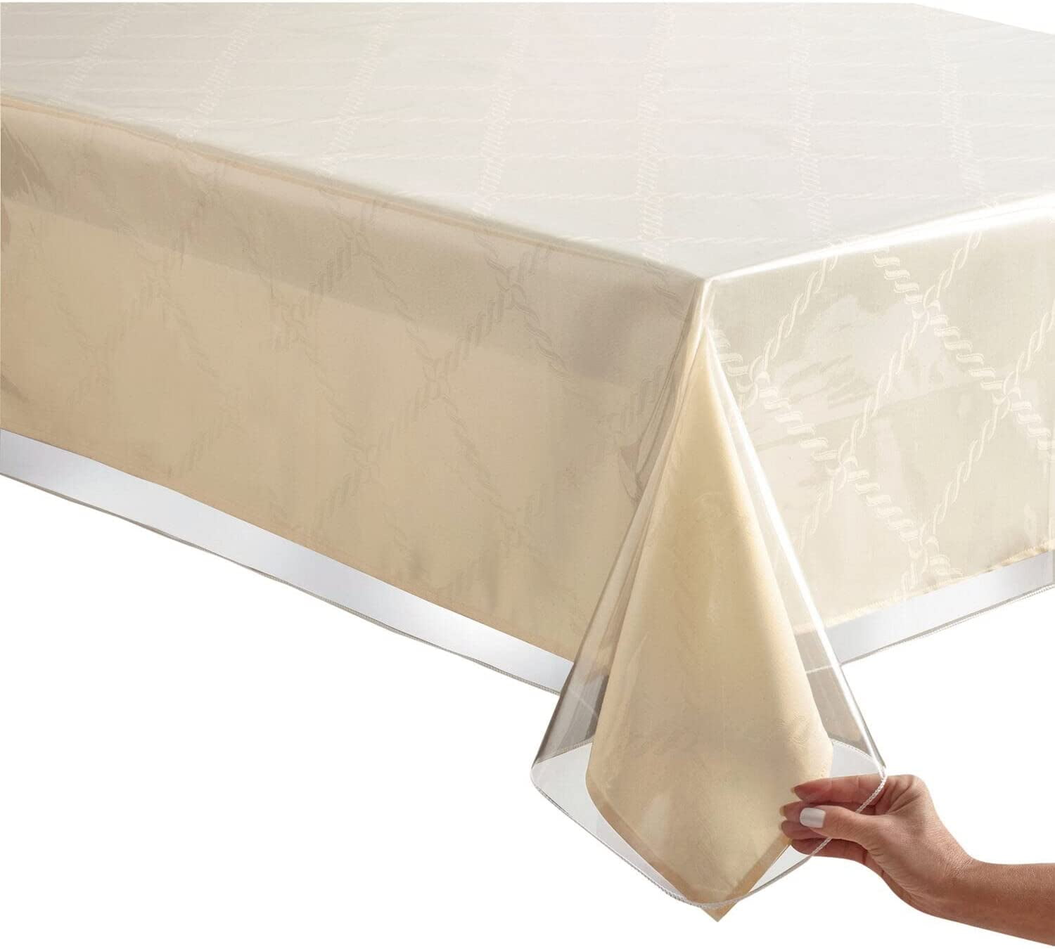 Sorfey Clear Vinyl Sheet Round Tablecloth & Table Cover Protector ...